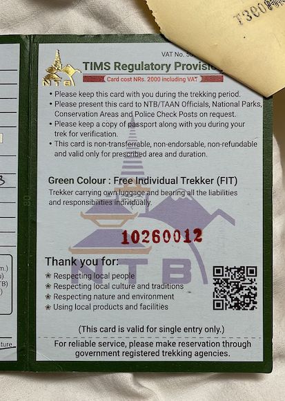 Langtang Valley Trek Permits- Types, Cost, and Validity